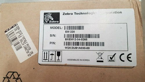 Genuine Zebra W2A-0UB1A030-00 Portable Label Printer EM220 2' Brand New ...