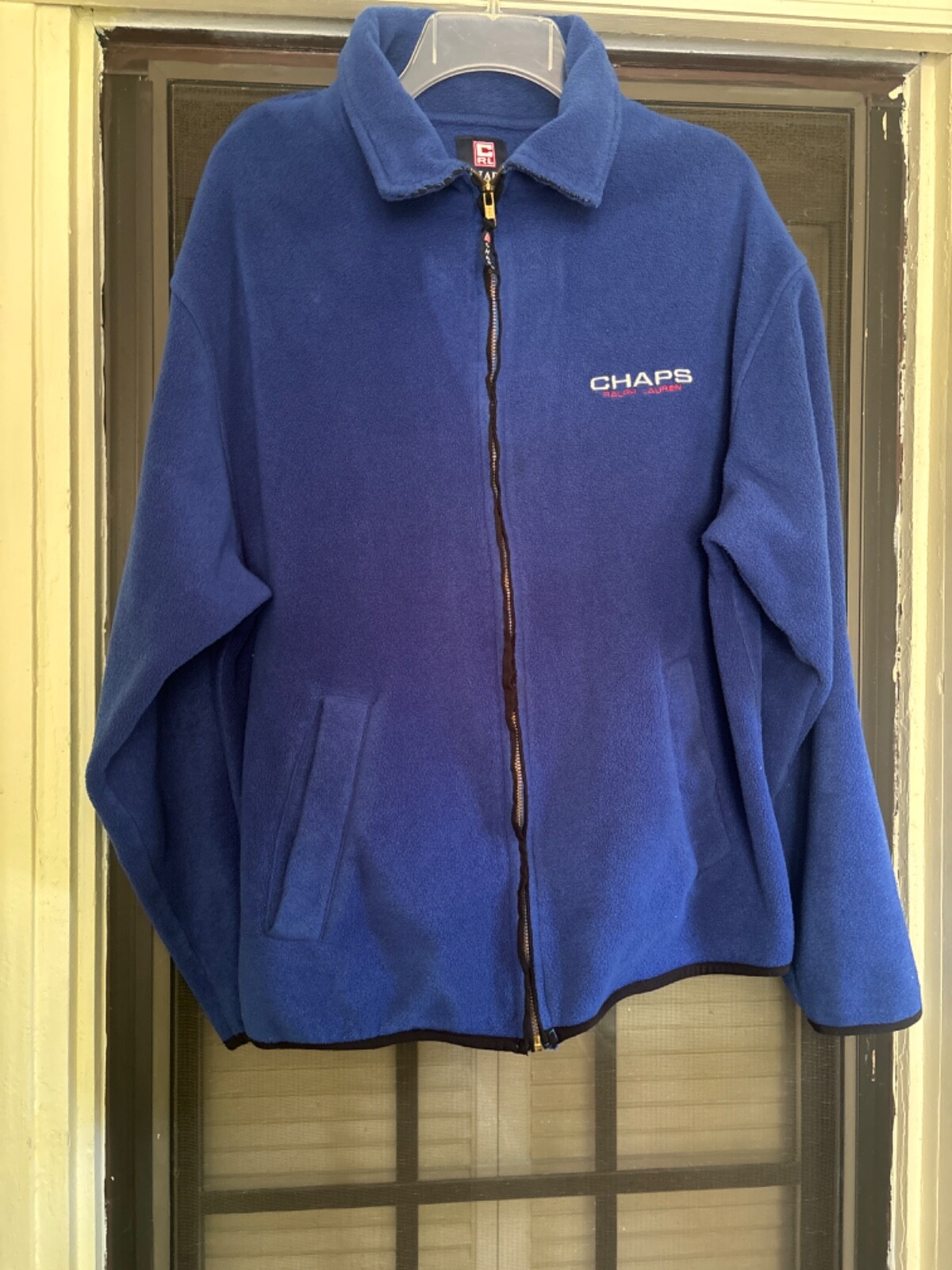 Ok RALPH LAUREN CHAPS MEN'S ROYAL BLUE FLEECE FULL ZI… - Gem