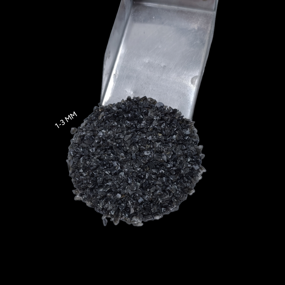 Black Obsidian Gemstone Coarse All Size Stone Healing Powder Woodwork ...