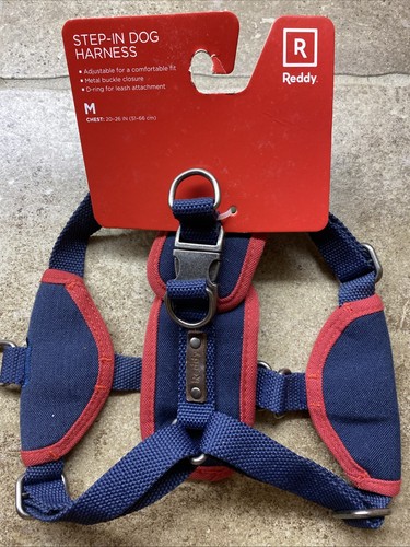 Reddy Step-In Dog Harness Medium Chest 20-26” Red/Blue Canvas $50 PETCO ...
