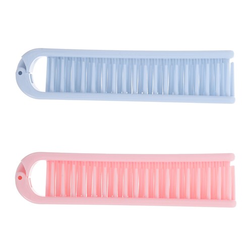 3 PCS Travel Comb Fine Tooth V-shaped Straightening Folding Brush ...