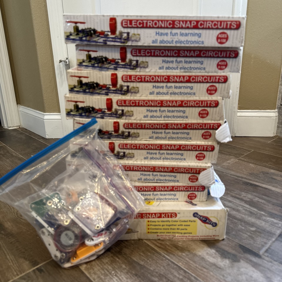 LOT 6 Set 300 - Elenco Snap Circuits Electronic Kit UNTESTED See Desc ...