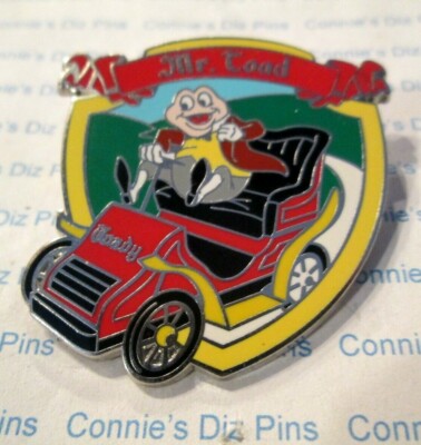 DISNEY Mr TOAD WILD RIDE DRIVING RED CAR 2009 Toady HTF DLR Booster ...