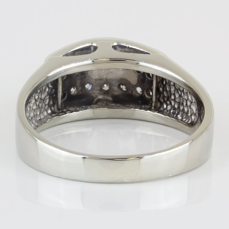 14KWG Pave Diamond Retro Anniversary Band Cocktail Ring by FDC | eBay