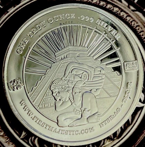 999 Fine Silver Mexican Mayan 1oz Coin - Aztec Calendar Prophecy ...