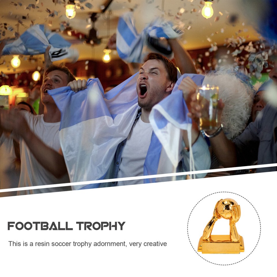 Football Trophy Gold Glove Model Goalkeepers Trophy Fans Souvenir Resin ...