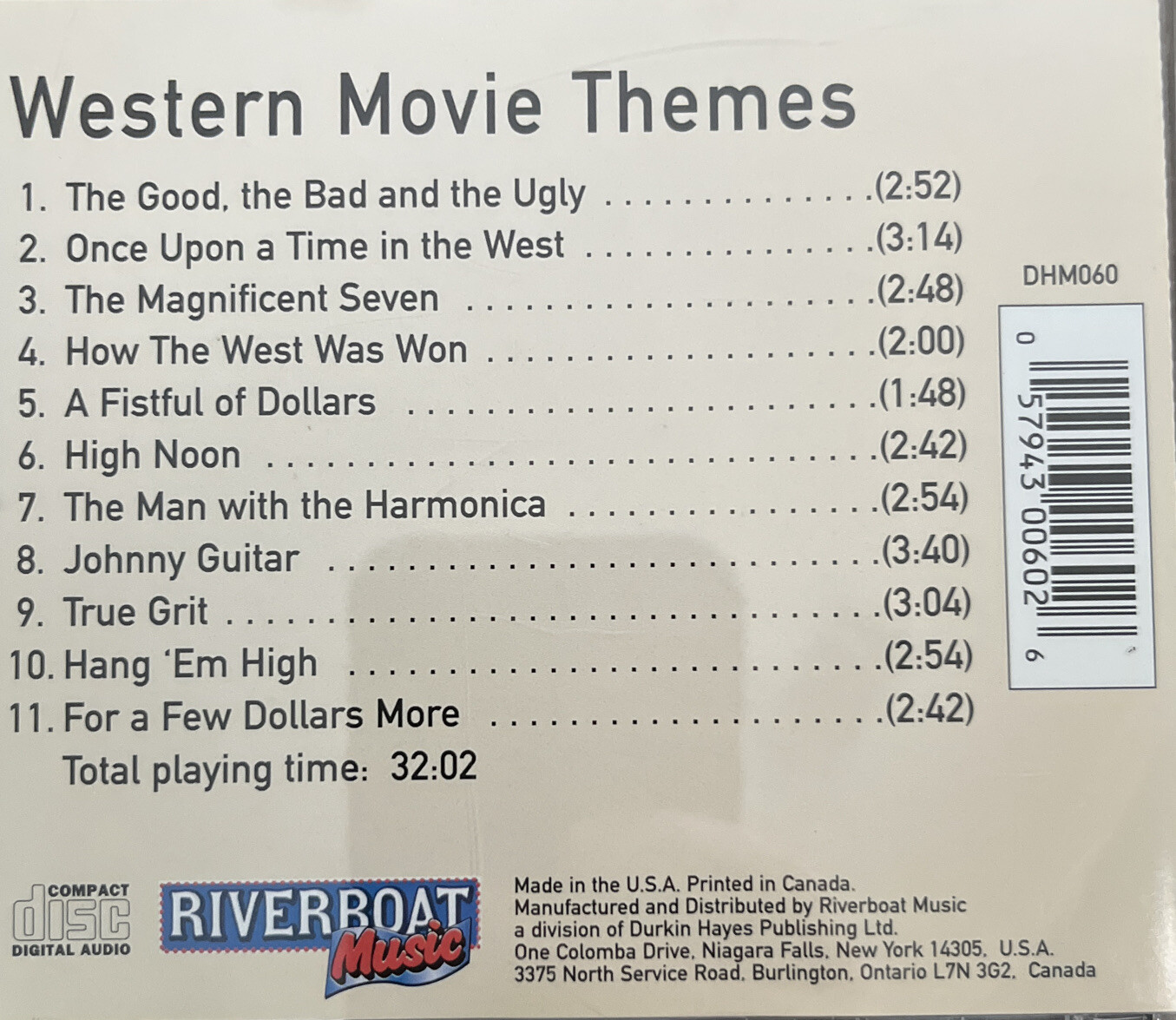 Western Movie Themes 1995 Riverboat Music Rare-The Good, The Bad and The Ugly CD | eBay