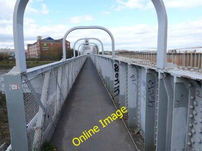 Photo 6x4 Footbridge over the River Derwent Blaydon Haughs This ...