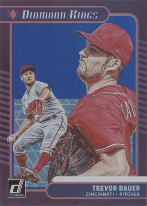 2021 Panini Donruss - Diamond Kings Trevor Bauer #23 Holo Blue for sale ...