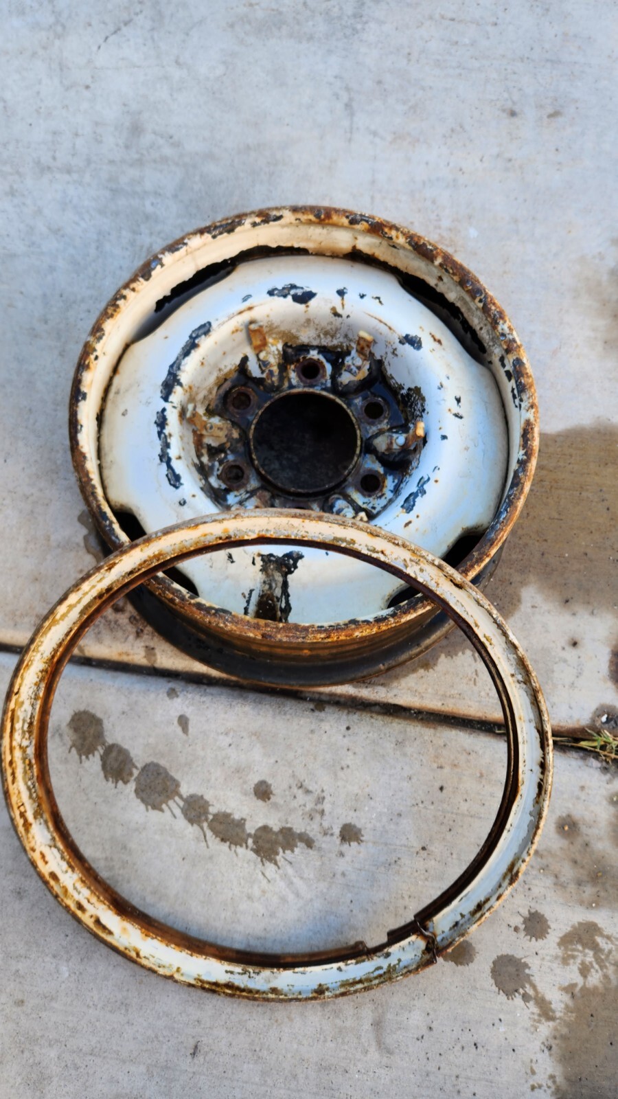 Vintage SPLIT RIM Steel Wheel 6 Lug GMC Chevrolet Trucks | eBay