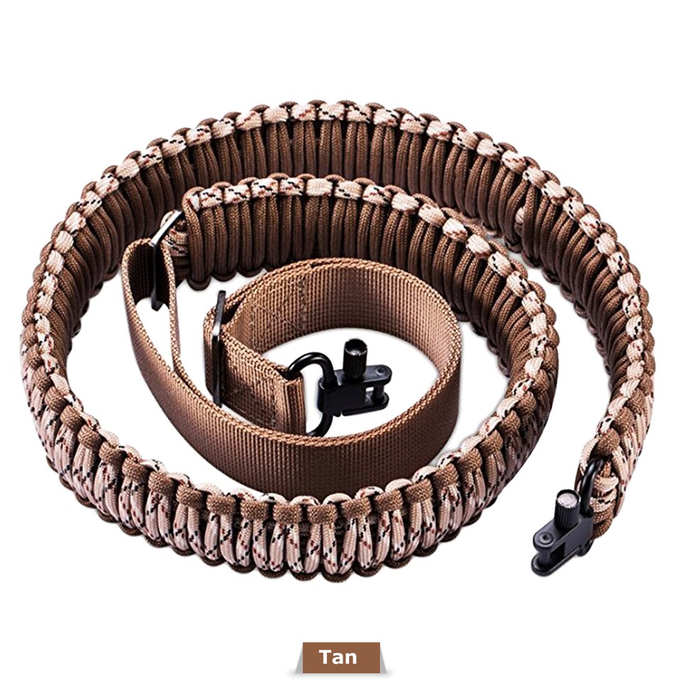 Tactical 550 Paracord Rifle Gun Sling Shotgun Crossbow 2 Point ...