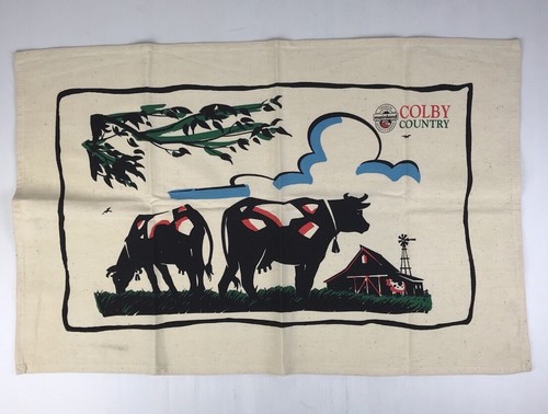 Vintage Colby Country Mainland Tea Towel New Old Stock | eBay