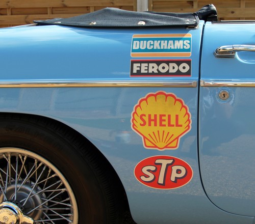 Classic Car Rally/Race HUGE 32 'WORN RETRO EFFECT' sticker decal set ...