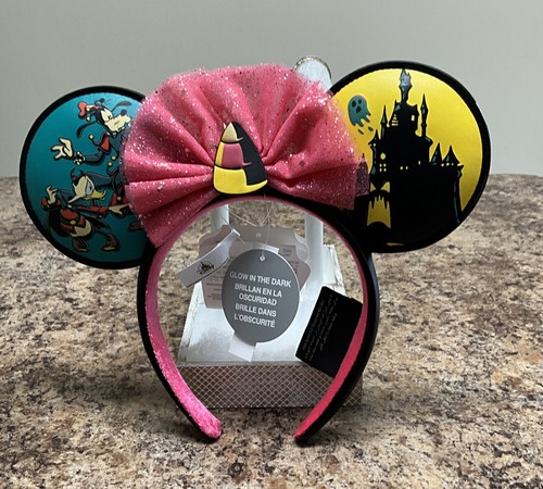 DISNEY VACATION CLUB MEMBER GLOW-in-the-DARK HALLOWEEN MINNIE MOUSE EAR ...