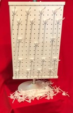 2 Sided Counter Top Peg Board Spinner Rack Display With Hooks for sale ...