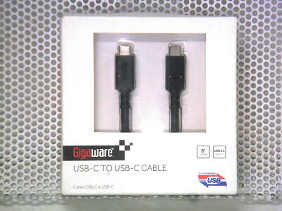 Gigaware 6-Foot Standard Round 3.1 USB Cable C-to-C | eBay