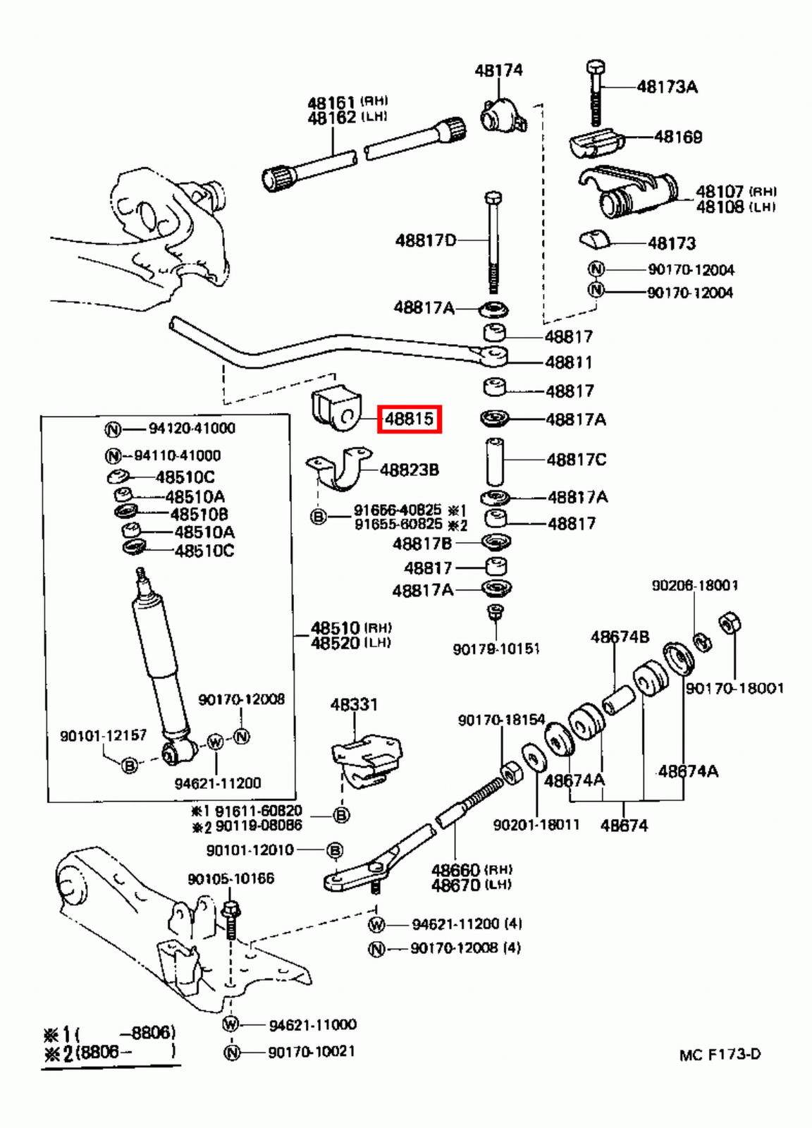 Genuine Hiace YH73 YH63 YH61 YH53 YH51 LH71 Front Stabilizer Sway Bar D ...