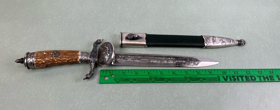 German Hunting Deluxe Dagger Forestry WW2 Eickhorn Solingen Knife Sword ...