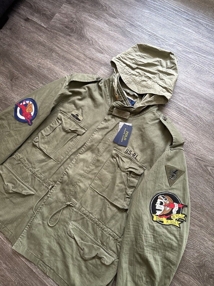 Polo Ralph Lauren Military Army M65 Skull Skeleton Patch Paratroops ...