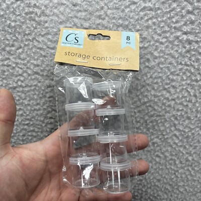 Crafter’s Square 8pc Mini Storage Containers Snap Lid Plastic ideal for ...