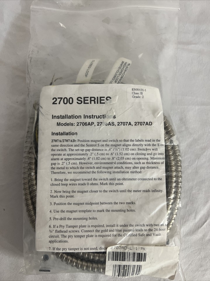 Sentrol 2707A High Security Surface Mount Magnetic Contact 2700 Series ...