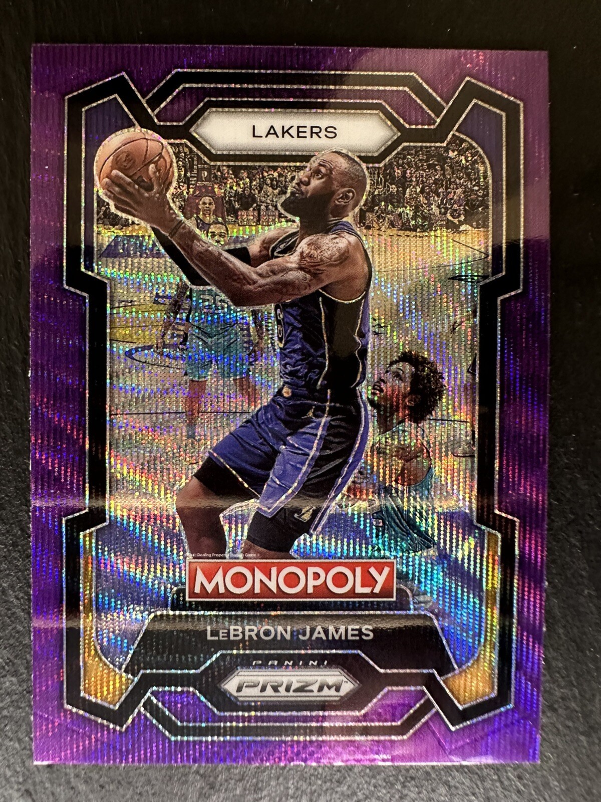 2023-24 Panini Prizm Monopoly - Purple Wave Prizm #40 LeBron James for ...