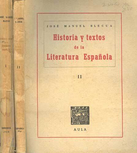 Historia y textos de la Literatura Espanola, 2 volumes | eBay