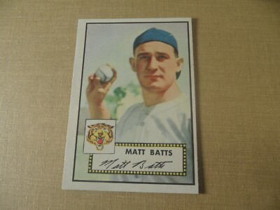 V-40 1952 Topps baseball card #230 MATTHEW MATT BATTS Catcher Detroit ...