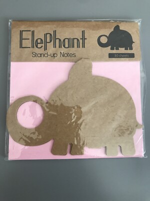 NEW ELEPHANT STAND-UP NOTES- PINK 4X4 INCHES | eBay