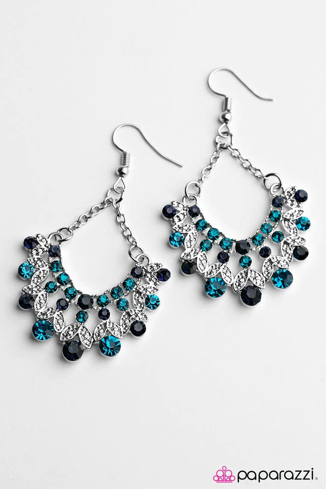 Paparazzi: Hey, Glitter Glitter - Blue Earrings | eBay