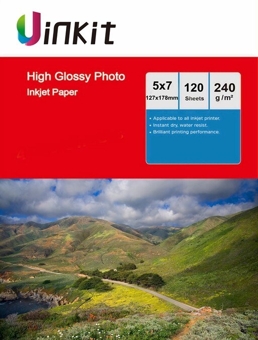 120 Sheets 5x7 Glossy Inkjet Paper Photo Paper 127x178mm 230 240Gsm ...