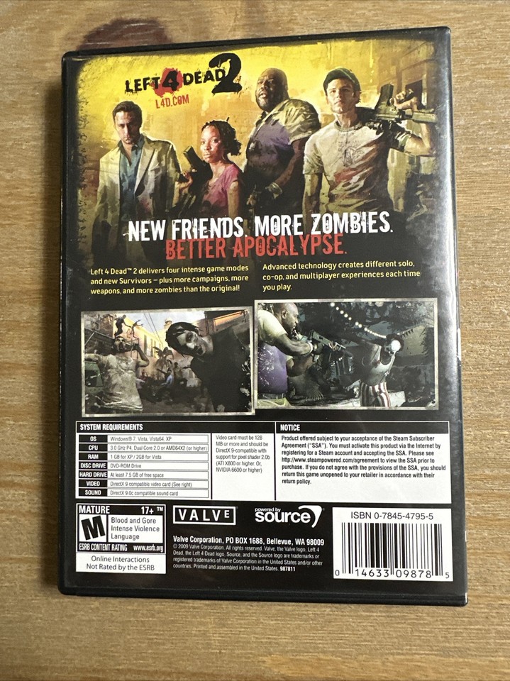 Left 4 Dead 2 Left for Dead 2 Valve Mature Zombie Apocalypse PC Video ...