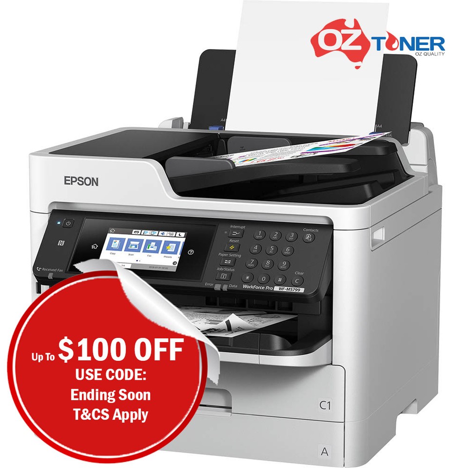Epson WorkForce Pro WF-M5799 A4 Mono Multifunction Inkjet Printer | eBay Australia