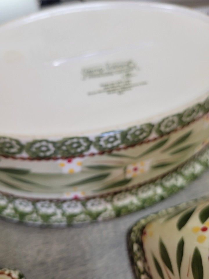 Temp-tations By Tara Old World Green 6 Piece Lot Presentable Ovenware ...