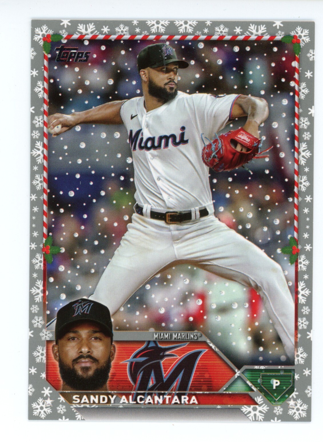 2023 Topps Holiday MIAMI MARLINS Metallic SANDY ALCANTARA #H33 | eBay