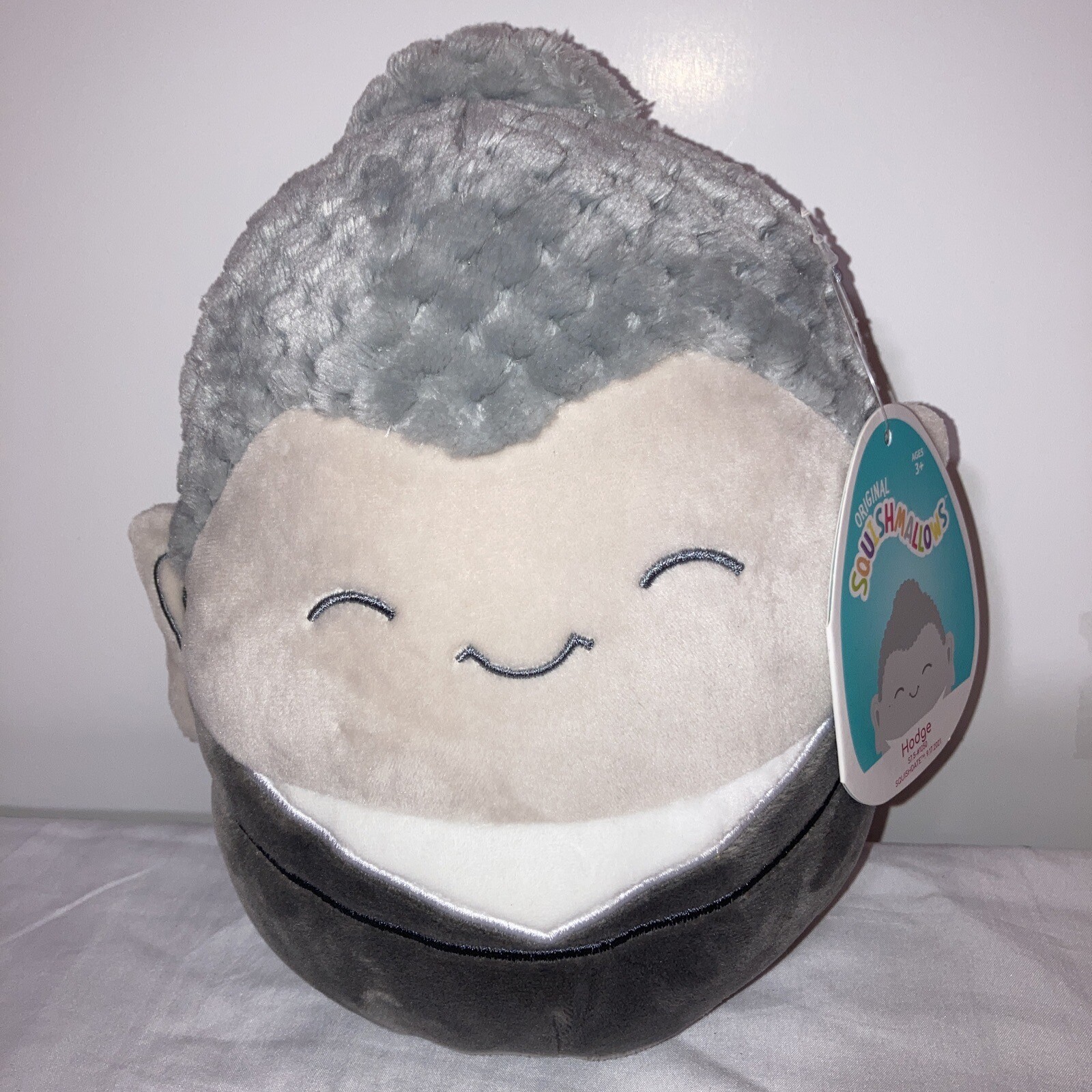 Squishmallows Hodge The Buddha 8" Plush, Gray Fuzzy Hair, Wellness ...