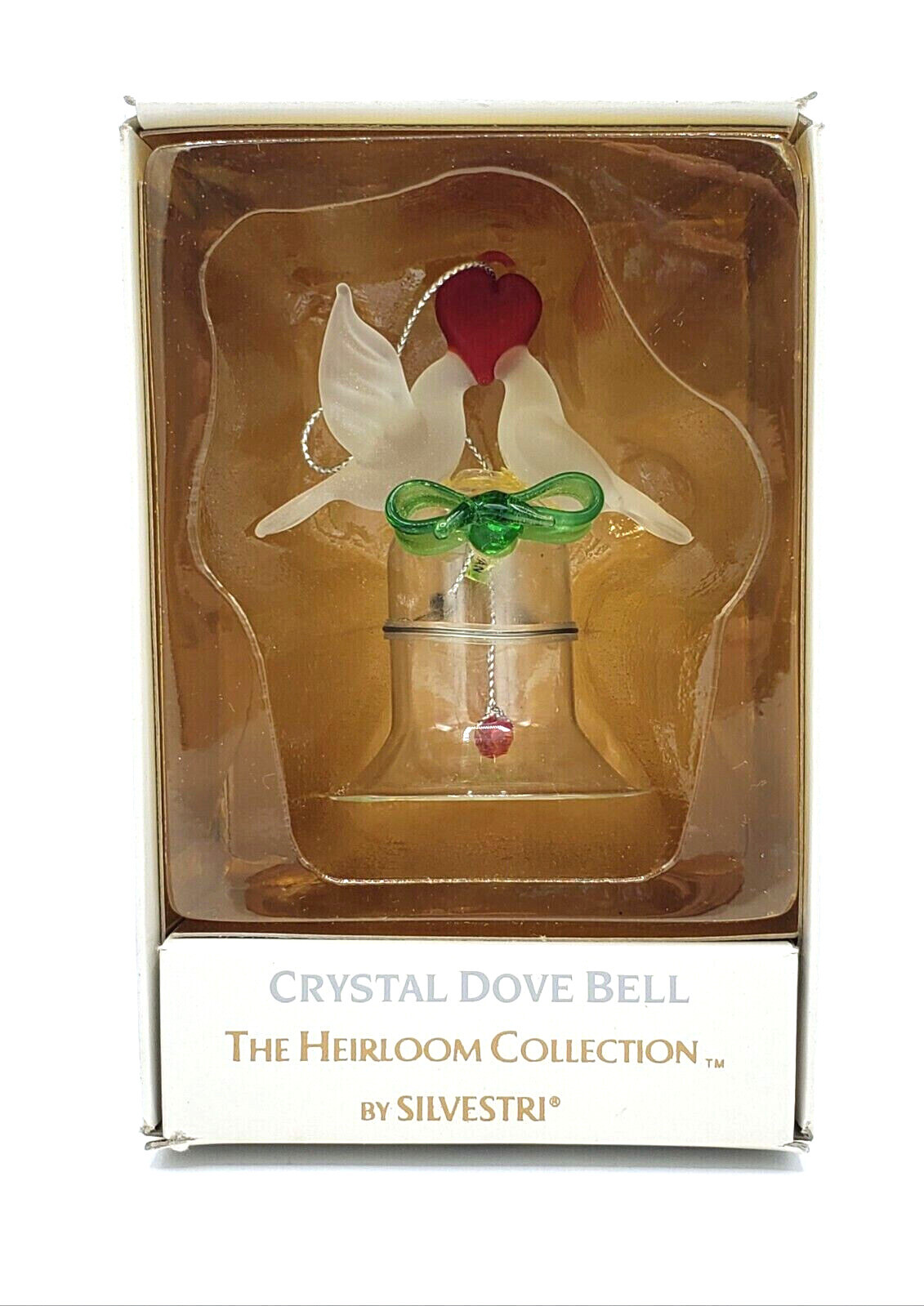 CRYSTAL DOVE BELL ORNAMENT The Heirloom Collection by Silvestri 10246 ...