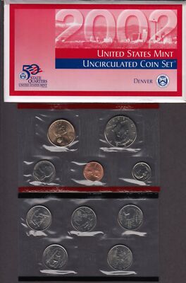 2002 U. S. Mint Set uncirculated D mint only, set of 5 coins & State quarters | eBay