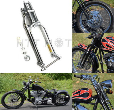 4" Over Chrome Springer Front End Kit Harley Sportster Chopper Softail ...