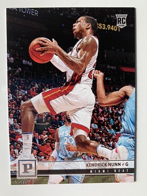 Kendrick Nunn 2019-20 Panini Chronicles Rookie Miami Heat #106 RC Card ...