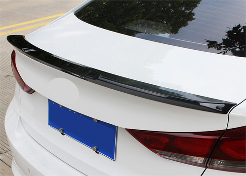 H Style Glossy Black Rear Spoiler Wing for 2017-2018 Hyundai Elantra ...