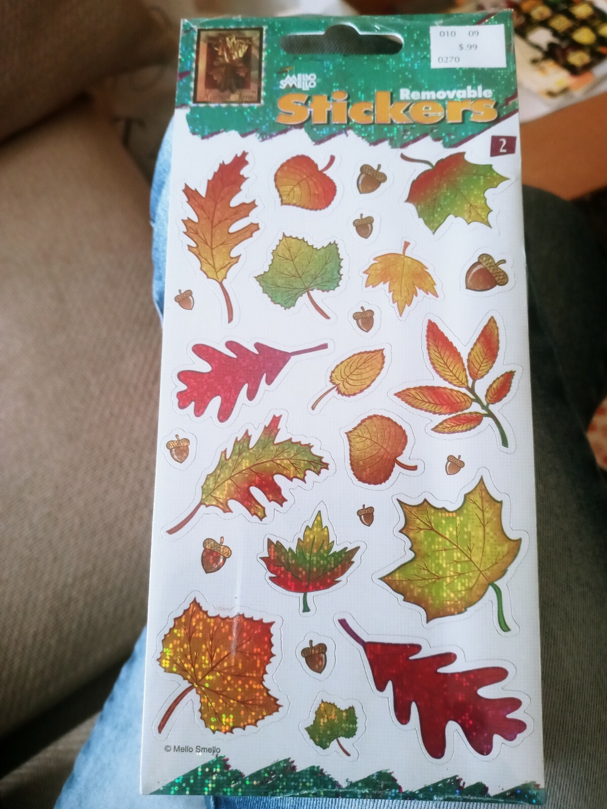 Vintage Mello Smello Stickers Prismatic Leaves Leaf Fall 1 Sheet new in ...