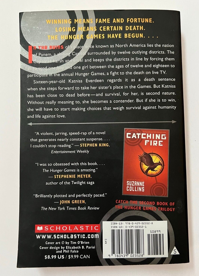 The Hunger Games ~ Suzanne Collins ~ First Scholastic Paperback Print ...