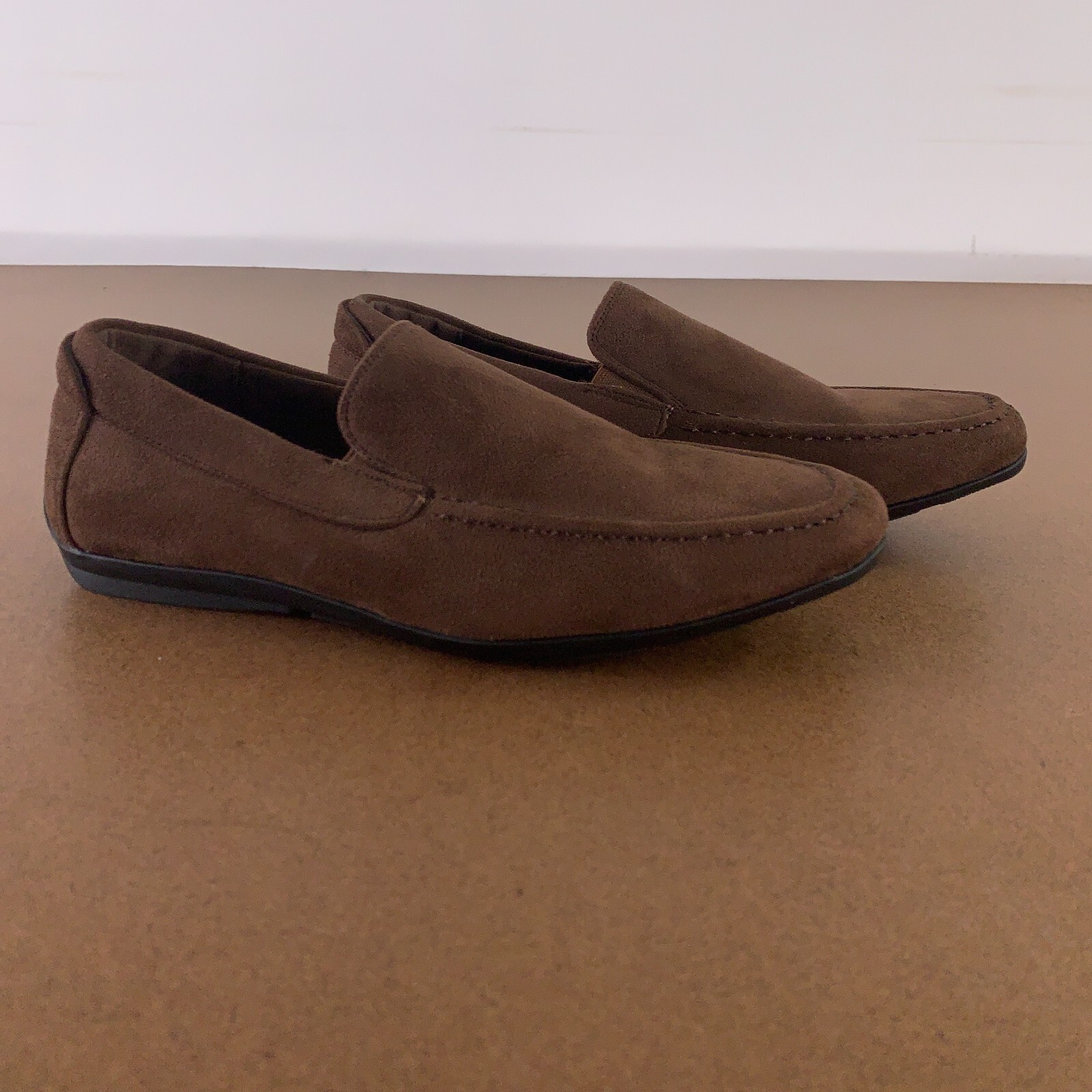 JEKO Men's Shoe Size 8 Dark Brown Faux Suede Slip On Loafers New | eBay