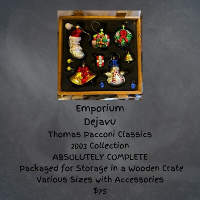 2003 Thomas Pacconi Classics Glass Christmas Ornament Collection ...