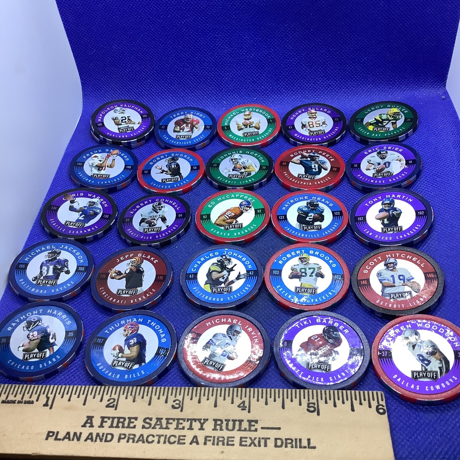 Lot Of 37 NFL Chip Shot 1997 Poker Chips | eBay