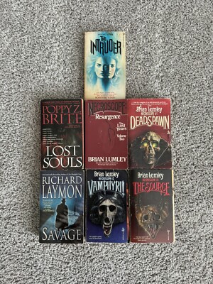 Horror Paperback Book Lot Of 7. Brian Lumley Richard Laymon Poppy Z ...