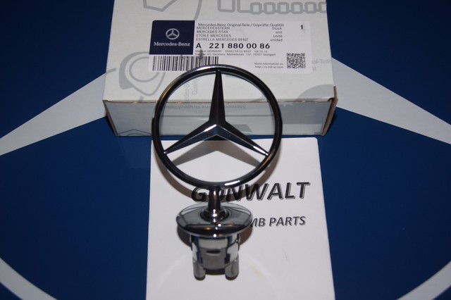 Genuine Mercedes-Benz Hood Emblem MERCEDES Star 2218800086 OEM for sale ...