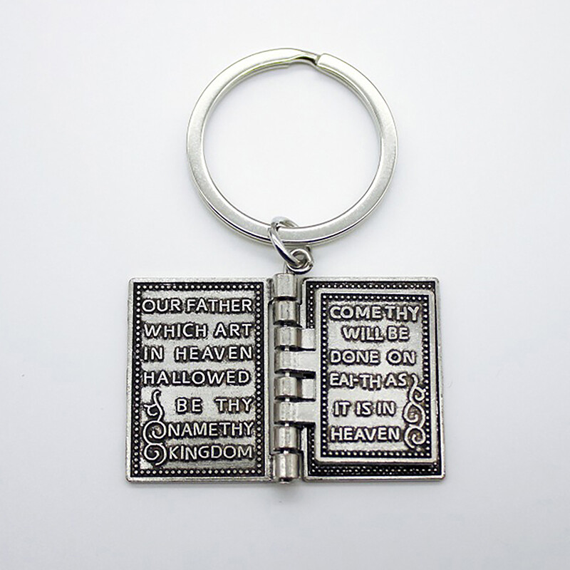 Mini Bible Keychains English HOLY BIBLE Religious Christian Jesus Cross ...