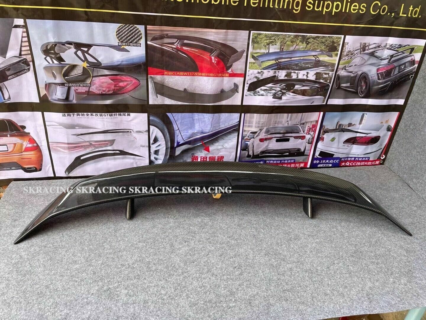 Universal GT-Style Racing For Car Real Carbon Fiber Wing Spoiler Rear ...